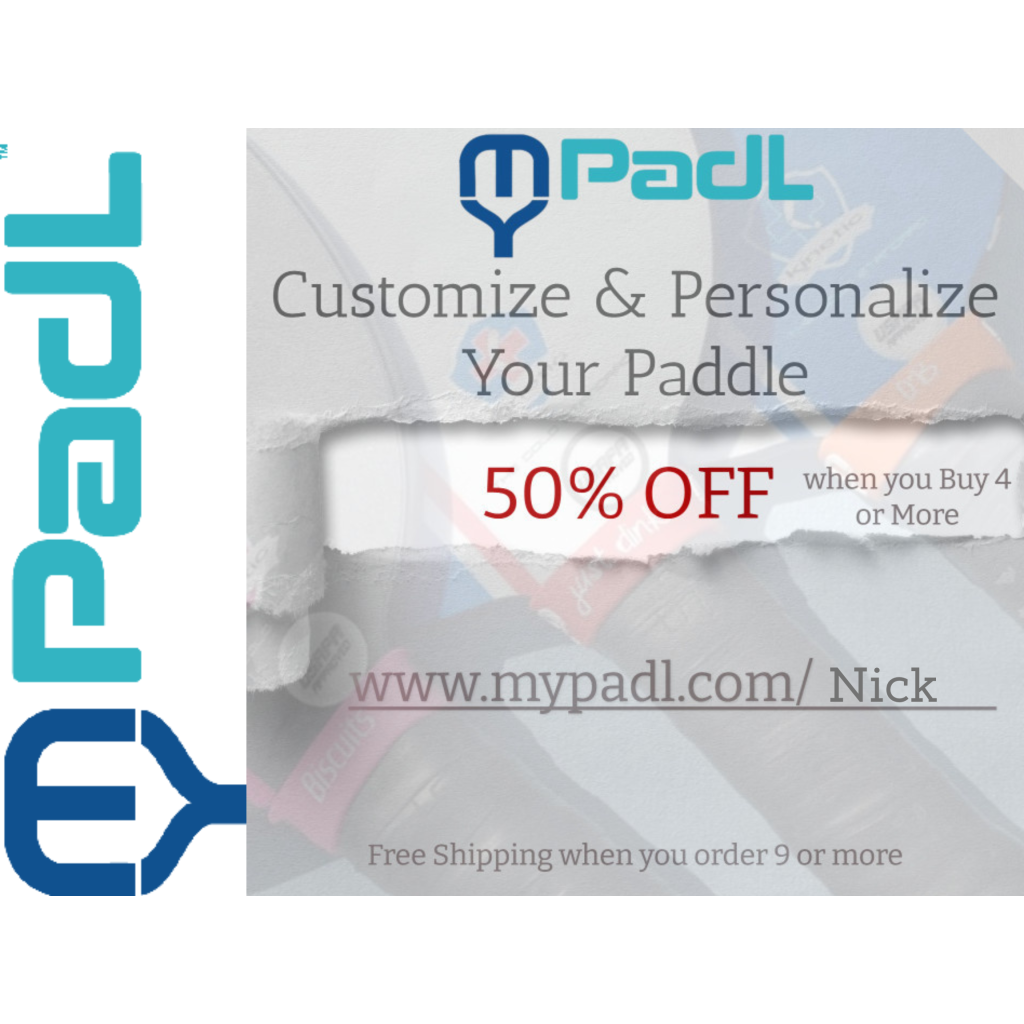 MyPadl PERSONALIZED PICKLEBALL PADDLE GRIP RUBBER - APPROACH PICKLEBALL